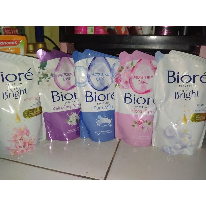 Jual BIORE Body Foam Pouch 380ml//400ml | Shopee Indonesia
