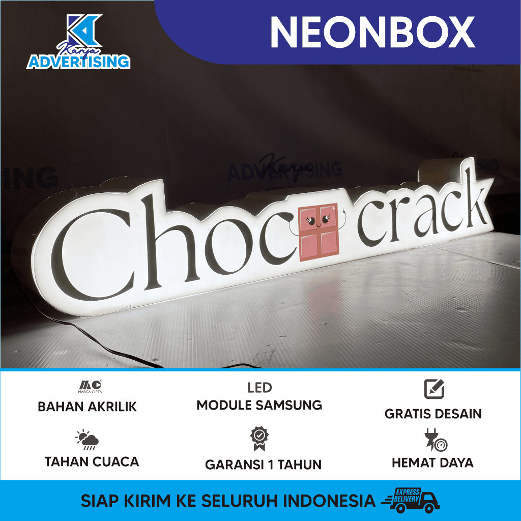 Jual Neonbox Custom Bentuk Huruf Menyala LED Module Samsung Waterproof ...