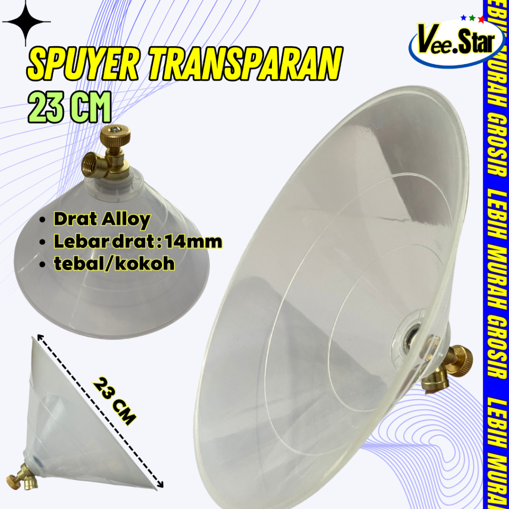 Jual Nozel Spuyer Corong 23cm transparan bening | Shopee Indonesia