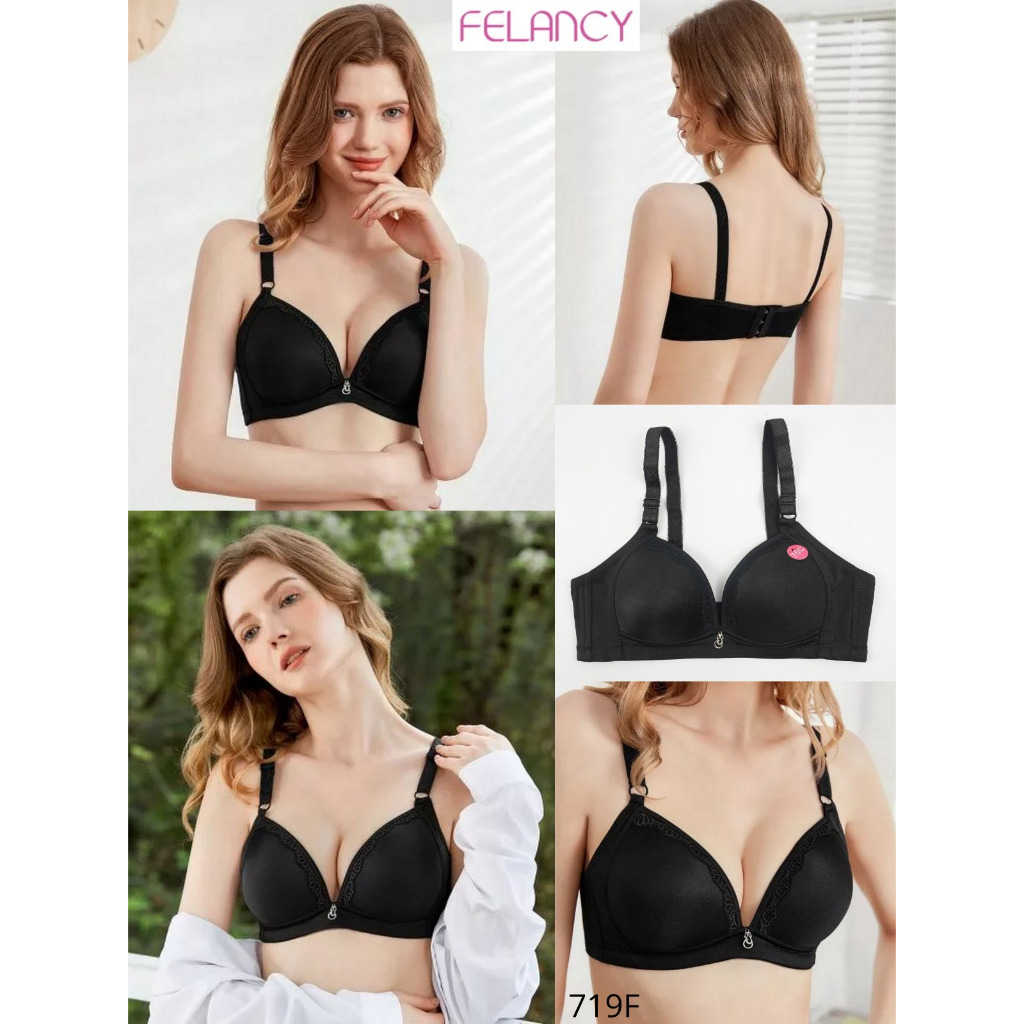 Jual Bra Wanita Tanpa Kawat Wirefree Wireless Busa Tipis FELANCY Full Cup 34C 36C 38C 40C ...