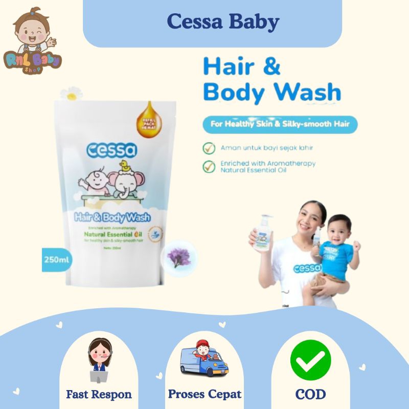 Jual Cessa Baby Hair & Body Wash Refill 250ml Healthy Skin & Silky Smooth Hair - Sabun Shampoo ...