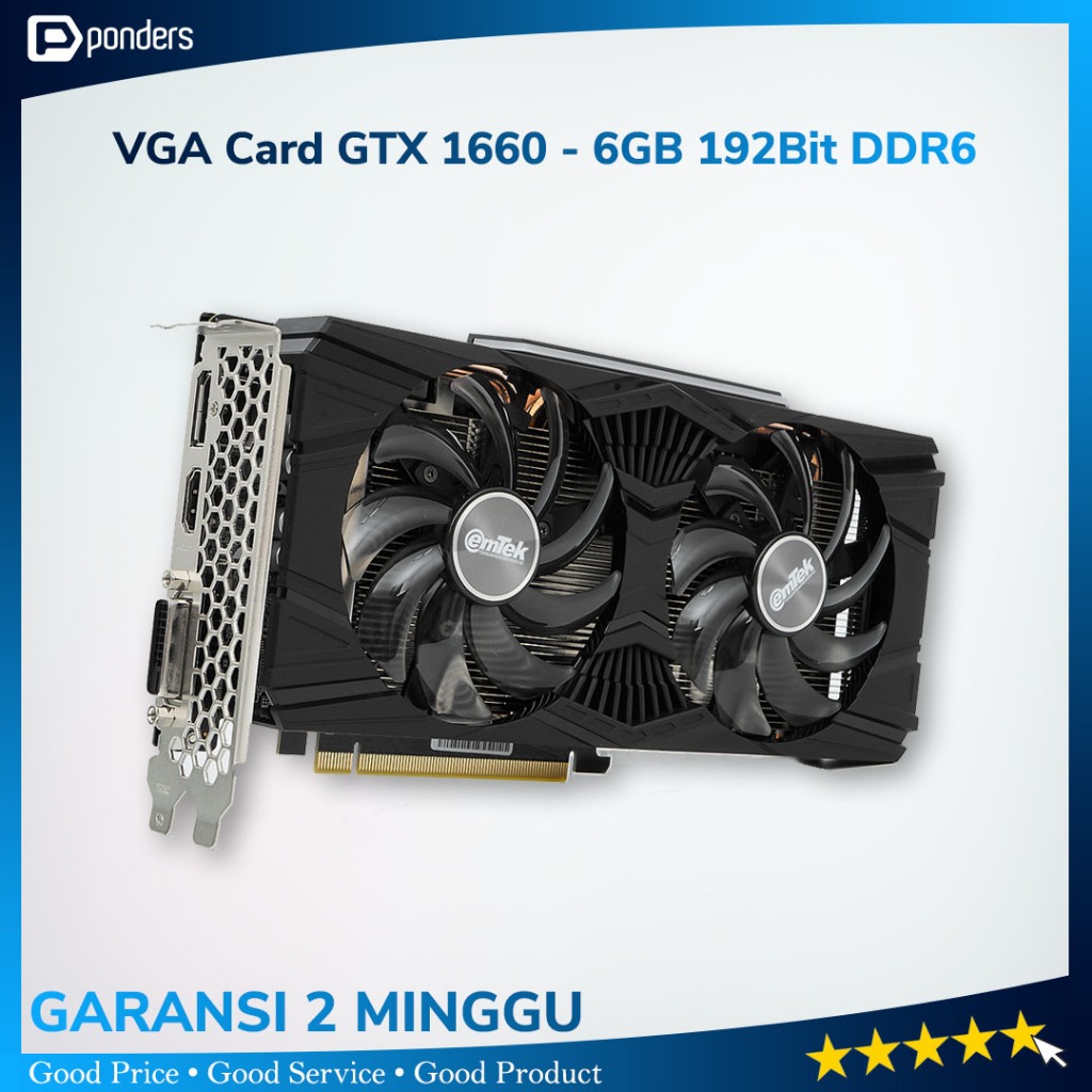Jual VGA PCI Express / VGA External GTX 1660 6PIN Power - 6GB 192BIT ...