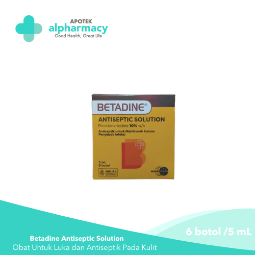 Jual Betadine Solution 5 mL /6 Botol | Shopee Indonesia