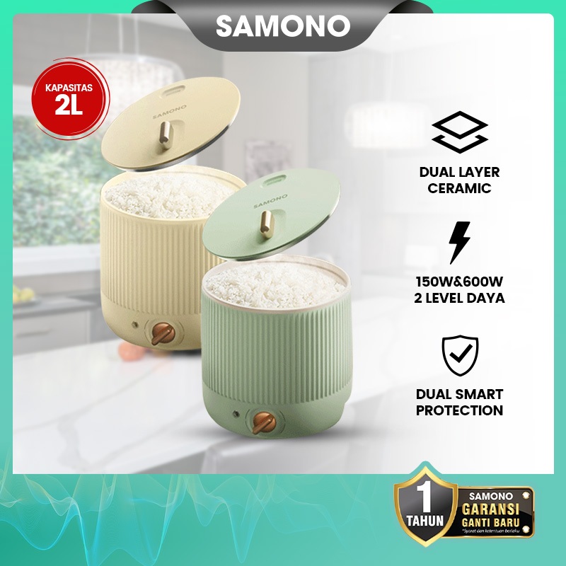 Jual SAMONO Panci Listrik Keramik Serbaguna Mini Slow Cooker Garansi ...