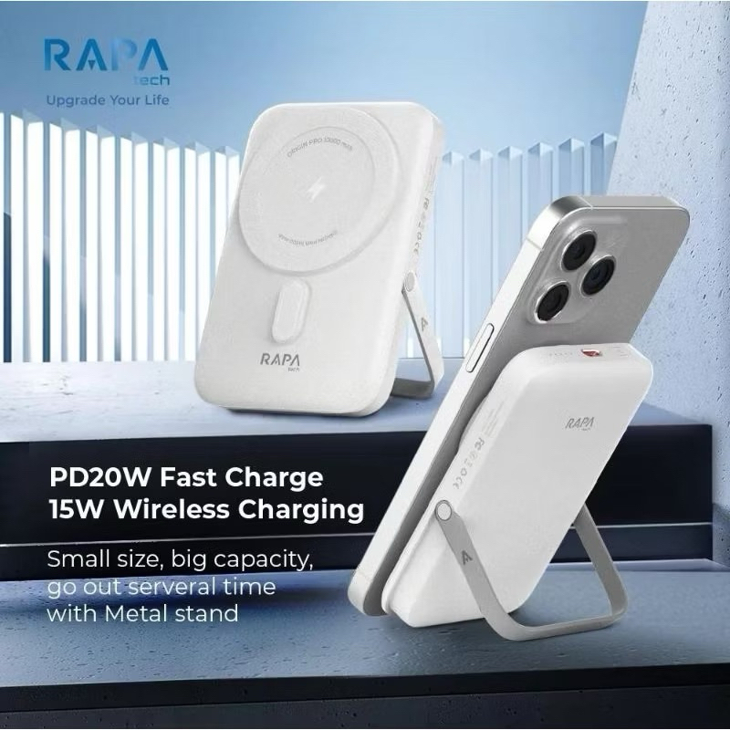 Jual RAPAtech ORIGIN Pro with Metal Stand Powerbank Magsafe 10000 mAh ...