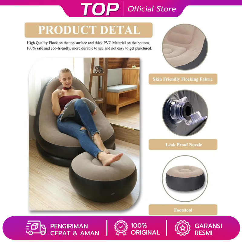 Jual 【READY YA】Sofa Santai Angin Intime/ Kursi Santai Dengan Sandaran ...