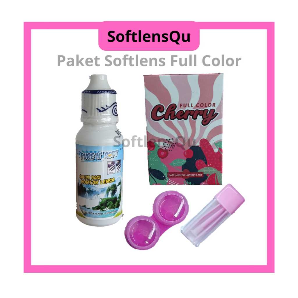 Jual Softlens Full Color Cherry Dia 14.5MM Softlens + Air Softlens Pure ...