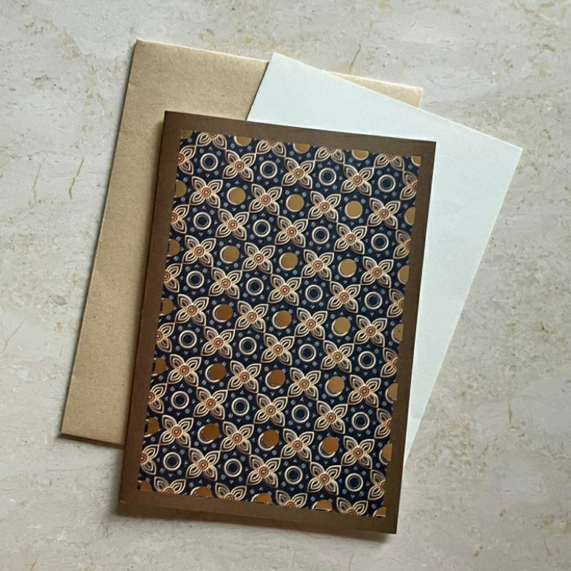 Jual Blank Card Batik / Kartu Ucapan Motif Batik - B2212 | Shopee Indonesia