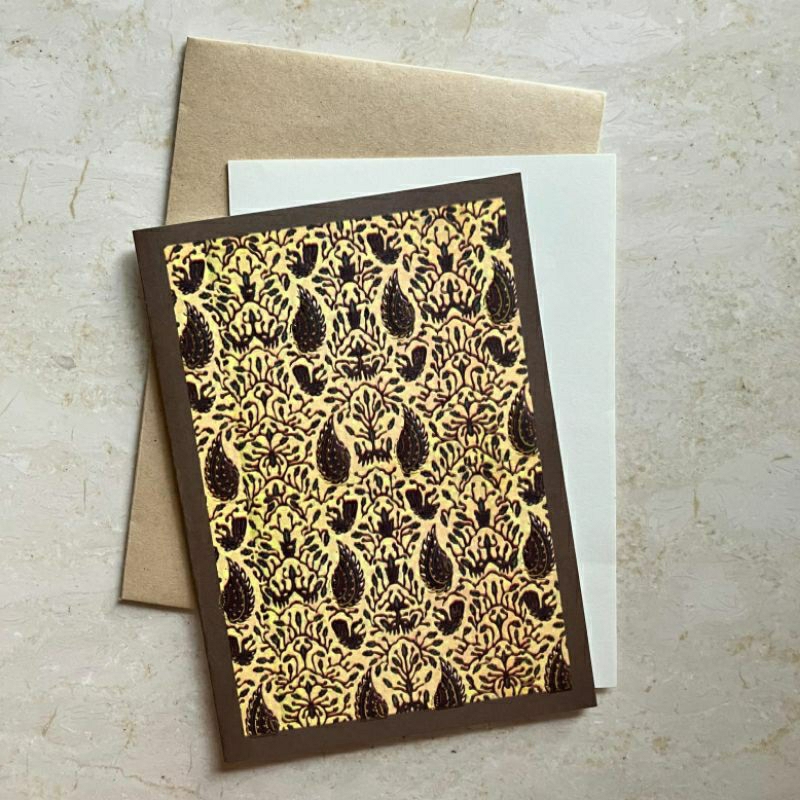 Jual Blank Card Batik / Kartu Ucapan Motif Batik - B2214 | Shopee Indonesia