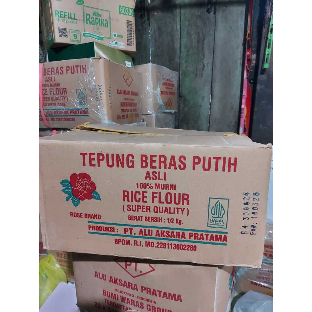 Jual Tepung Beras Rose Brand 1dus (isi 20 bungkus @500gram) | Shopee ...