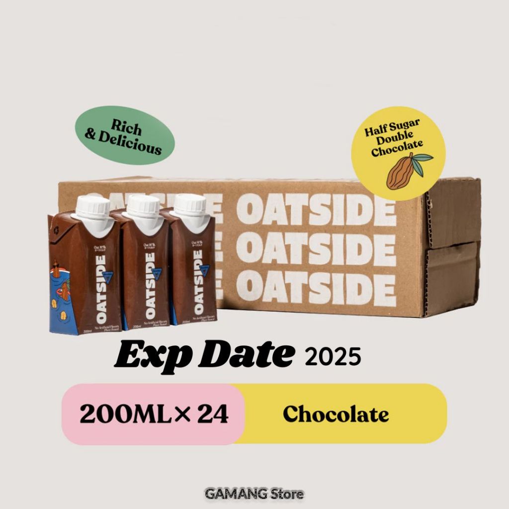 Jual OATSIDE Mini Cap Oat Milk Chocolate 200ml (24 pcs) (Kemasan Tutup ...