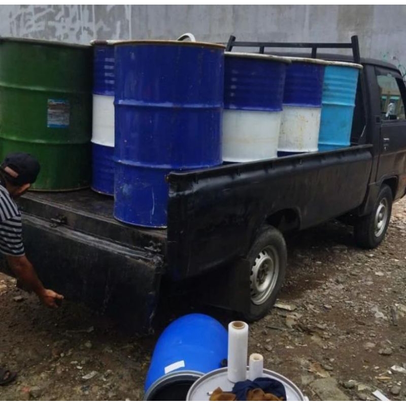 Jual drum besi tutup lebar 200 liter/ drum minyak/ drum oli/ drum air ...