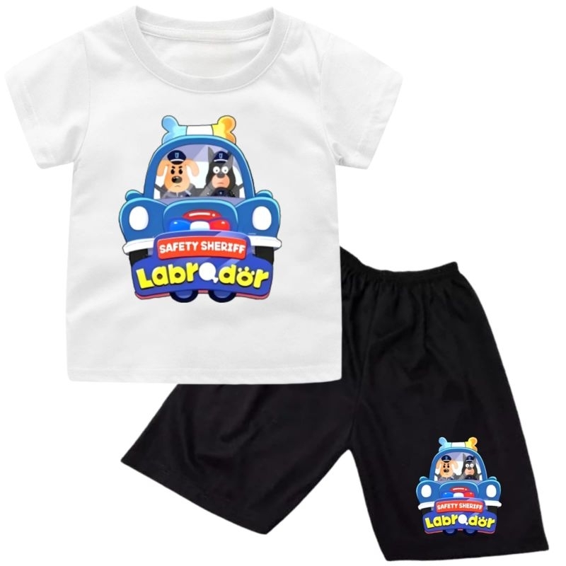 Jual Setelan baju Anak Gambar Safety Sheriff Labrador | Shopee Indonesia