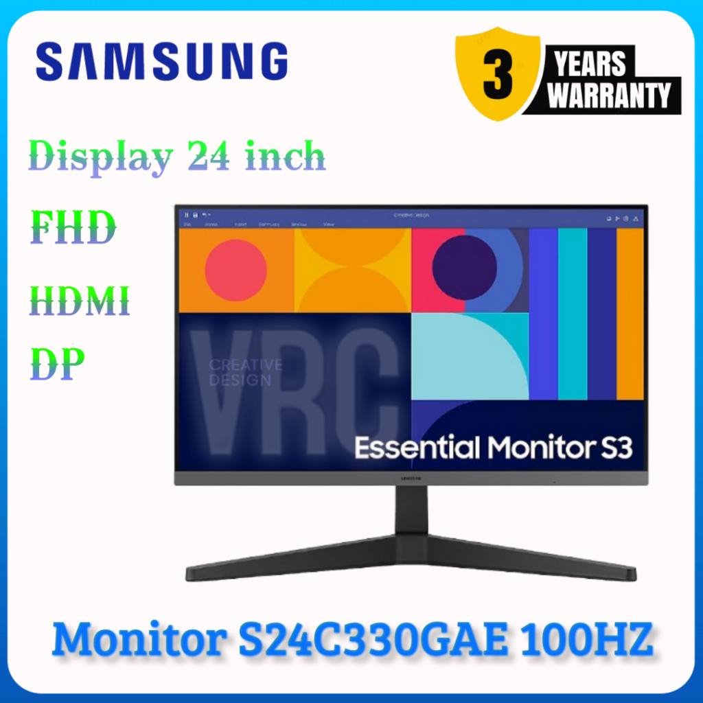 Jual MONITOR SAMSUNG S24C330GAE LS24C330GAE 24 INCH IPS FHD 100HZ ...
