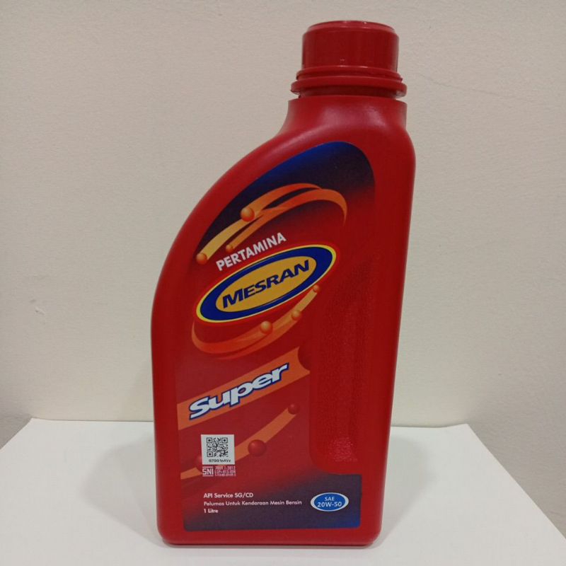 Jual OLI MESRAN SUPER 20W-50 1 Liter Oli Pelumas Mesin Pertamina Mesran ...