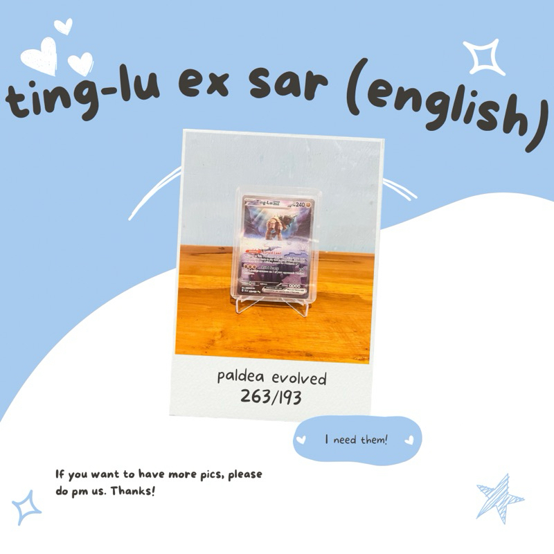 Jual Ting-Lu EX SAR Paldea Evolved 263/193 Pokemon TCG English | Shopee ...