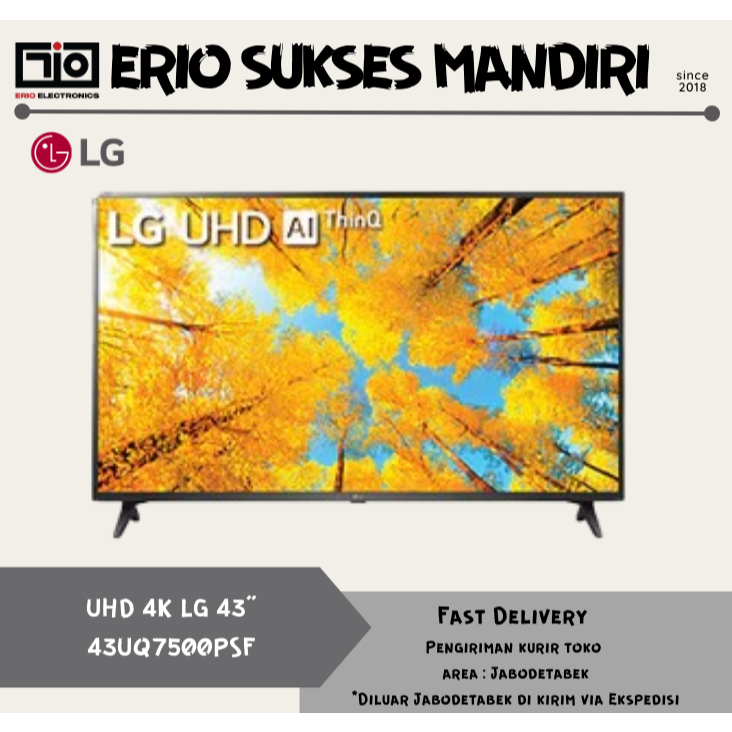 Jual LG 43UQ7500PSF SMART TV 43 INCH LG 43UQ7500 UHD TV DIGITAL 4K LG ...