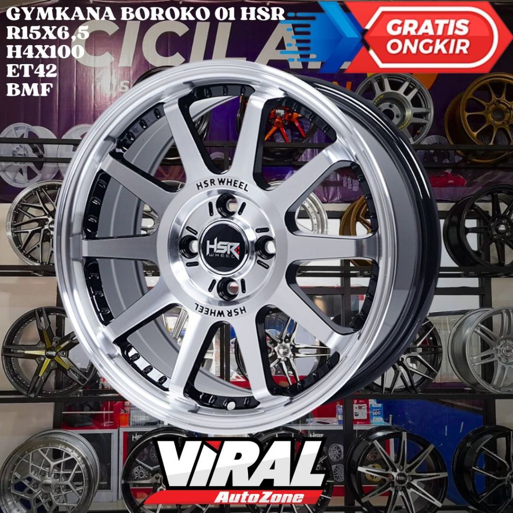 Jual Velg Mobil Ring 15 HSR GYMKANA R15 COCOK UNTUK BRIO MOBILIO FREED CITY | Shopee Indonesia
