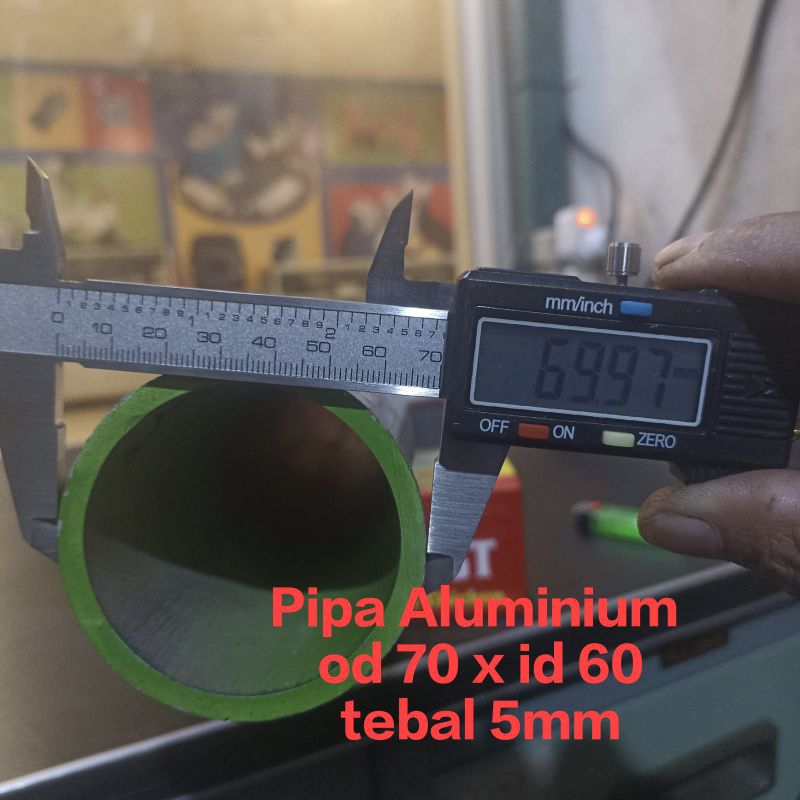 Jual Pipa Aluminium od 70 x id 60 x 100 (6063) | Shopee Indonesia