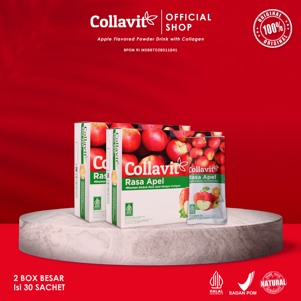 Jual COLLAVIT - 2 Box Besar Isi 30 Sachet Collagen Drink Bebas Flek ...