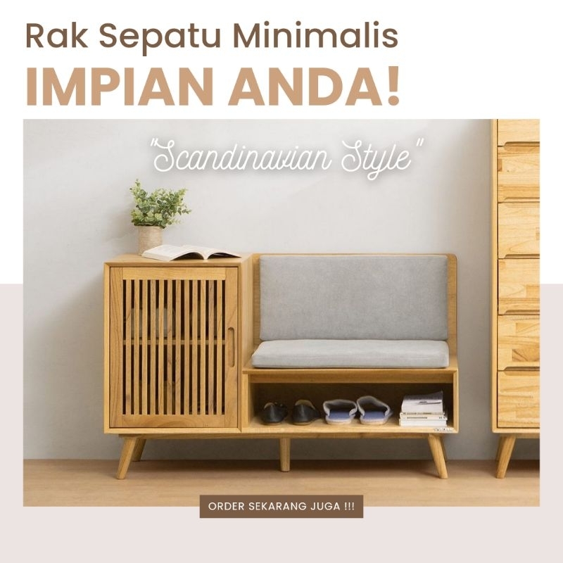 Jual rak sepatu minimalis kursi bench storage sepatu sofa sepatu rak ...