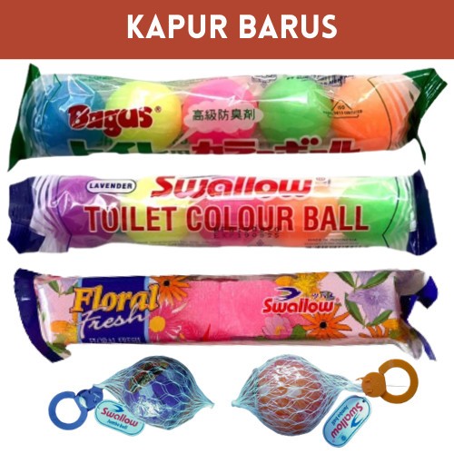 Jual BAGUS & SWALLOW kapur barus Toilet Colour Ball - Kamper Ruang ...