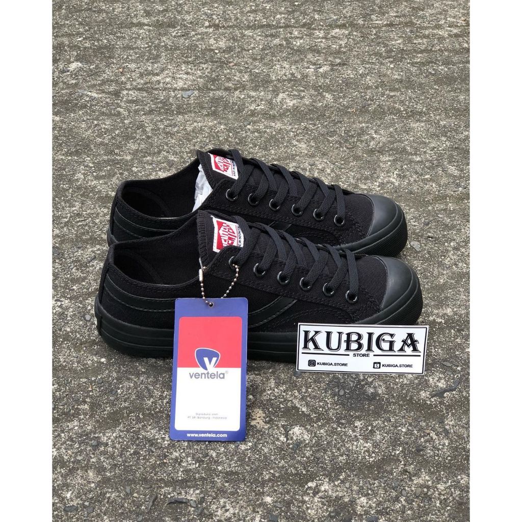 Jual Sepatu Sekolah Hitam Polos SD SMP SMA Sepatu Sneakers Kasual Ventela All Black Grade ...