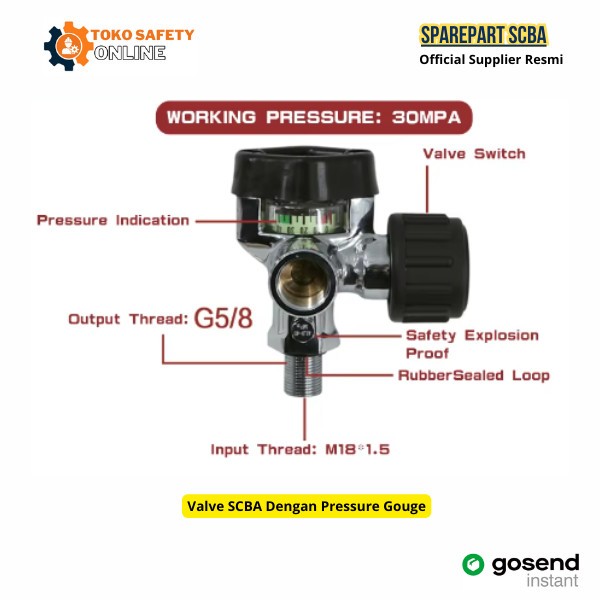 Jual Valve Tabung SCBA Dengan Pressure Gouge - Spare part SCBA | Shopee ...