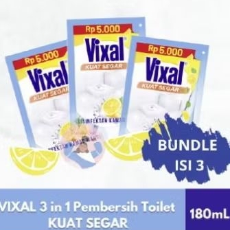 Jual Vixal 3 in 1 pembersih toilet 180ml x 3 | Shopee Indonesia