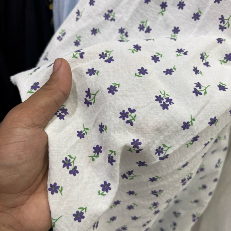 Jual KAIN KATUN MOTIF PREMIUM -kain bahan kemeja - kain motif bunga ...