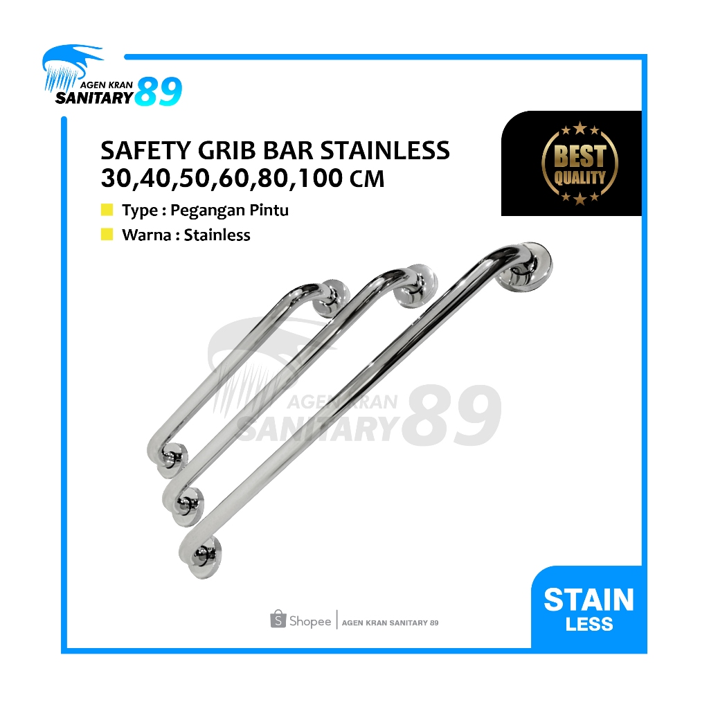 Jual SAFETY GRIB BAR STAINLESS / PEGANGAN UNTUK KAMAR MANDI | Shopee Indonesia