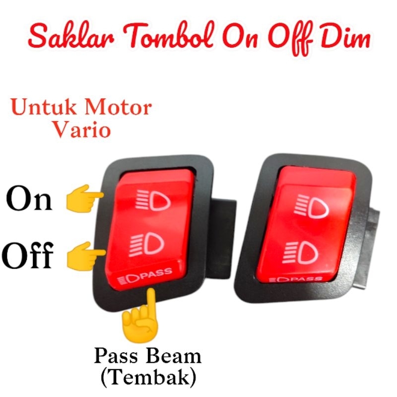 Jual Saklar Tombol Lampu Pass Beam 4 PIN Dim Dimmer 3 fungsi Vietnam ...