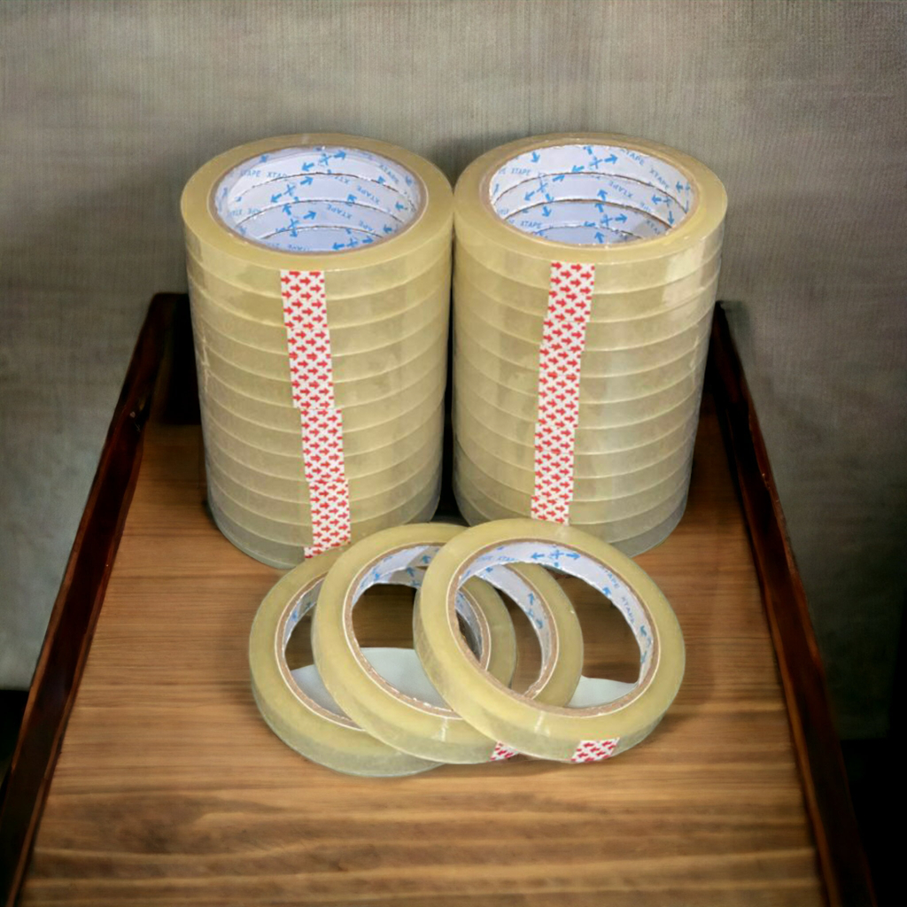 Jual Selotip / Isolasi Bening 12mm - 90 Yard 1 slop isi 12pcs | Shopee ...