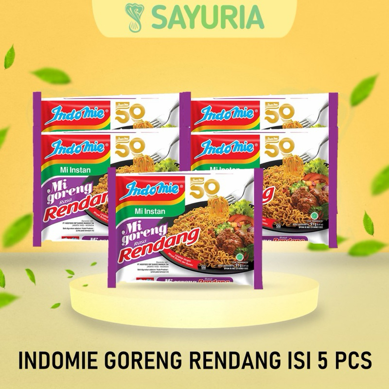 Jual INDOMIE GORENG RENDANG ISI 5 PCS | Shopee Indonesia