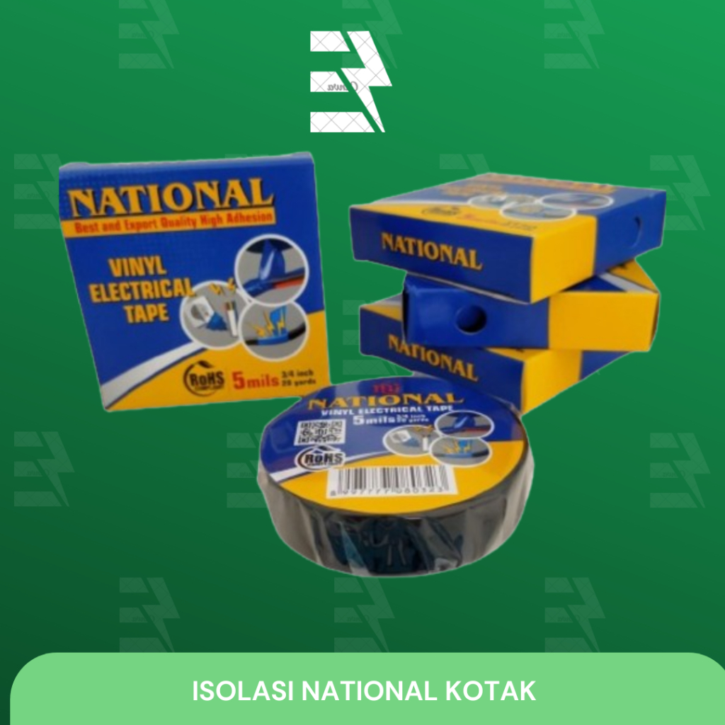 Jual NATIONAL Isolasi Kabel Listrik Electric Tape Hitam | Shopee Indonesia