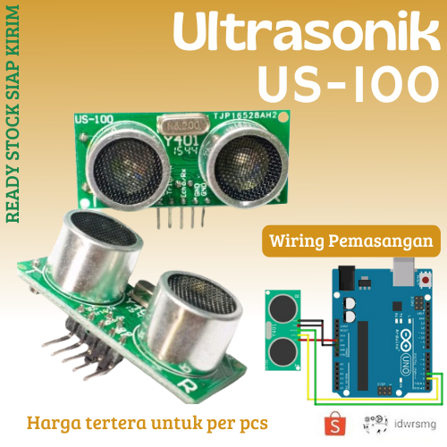 Jual US-100 Sensor Jarak Ultrasonic Range Meter ultrasonik sensor ...