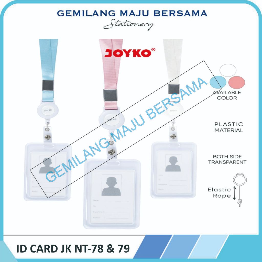 Jual Name Tag Tanda Pengenal Gantungan Kartu Nama Joyko NT-78 NT 79 ...