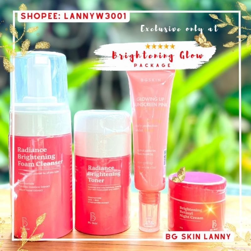 Jual BG SKIN Paket BRIGHTENING GLOW IVORY/PINK/CERAMIDE/EMULSION + FREE ...