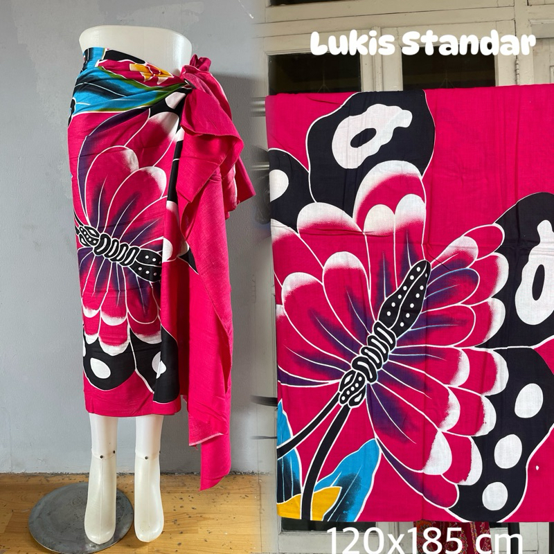 Jual kain pantai motif kupu-kupu lukis - kain pantai lukis standar ...