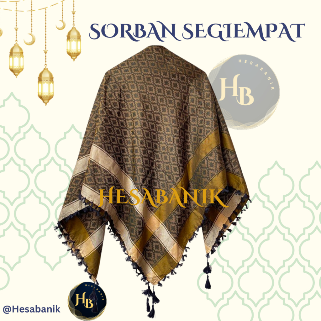 Jual SORBAN ARAB MOTIF SONGKET HARGA TERMURAH / SURBAN PALESTINE ...
