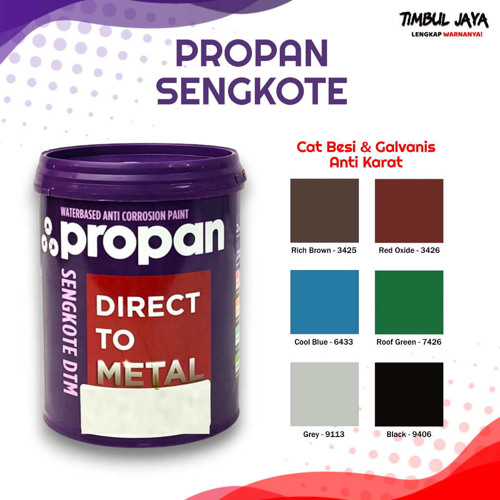 Jual Propan Sengkote Hitam Doff 1kg / cat besi anti karat 1kg hitam / cat sengkote propan / cat ...