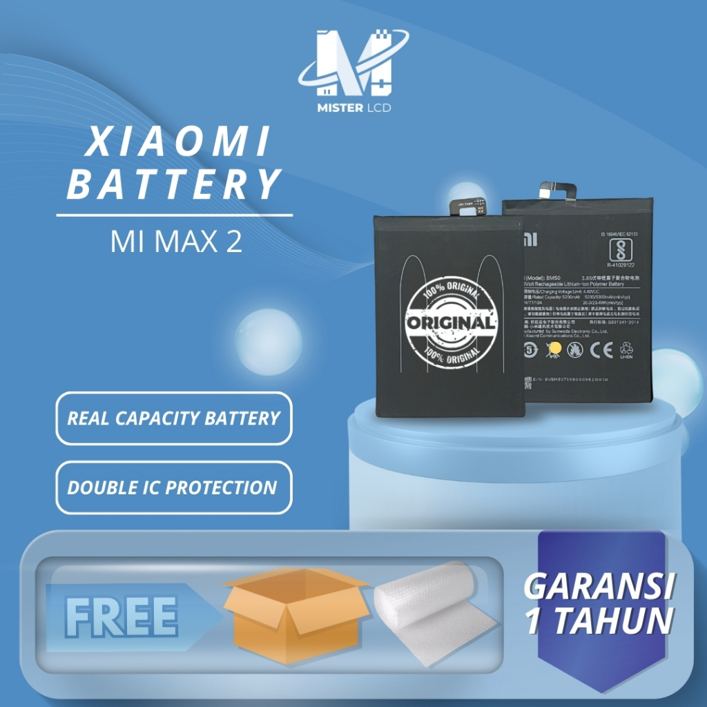 Jual BATERAI / BATTERY / BATRE FOR XIAOMI MI MAX 2 / BM-50 ORI | Shopee Indonesia