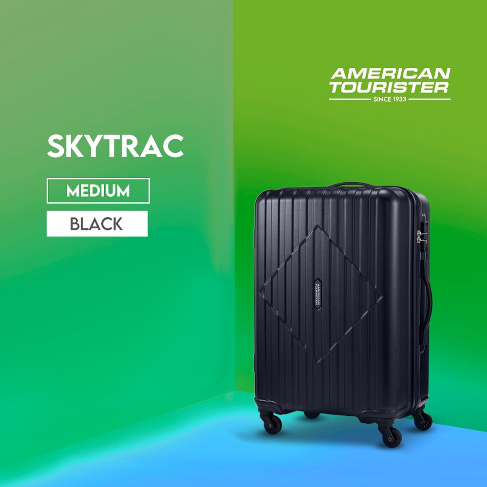 Jual American Tourister Koper Hardcase Skytrac Medium 25 Inch - Black ...