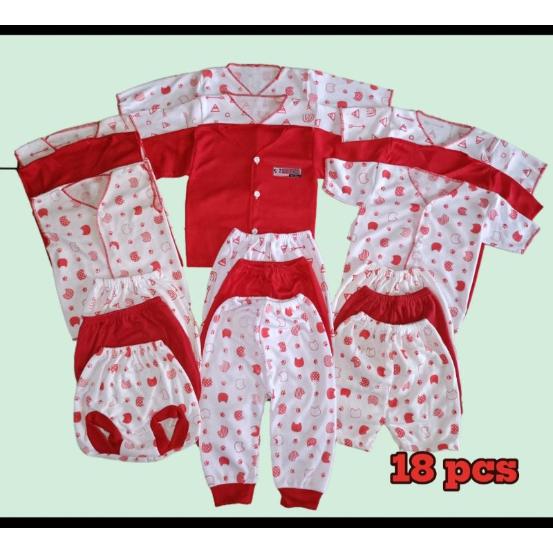 Jual 18 PCS BAJU BAYI BARU LAHIR/ PAKET BROJOL/ BAJU BAYI MOTIF HIJAU ...
