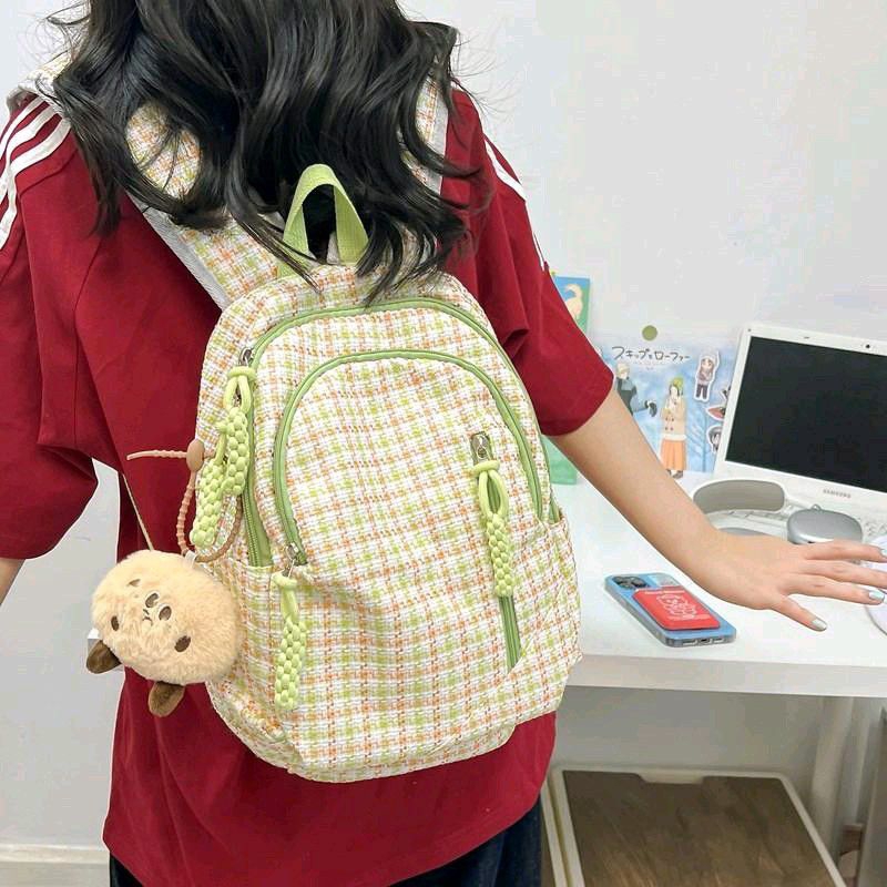 Jual [dapat gantungan] Tas ransel wanita ukuran Medium wool pastel ...