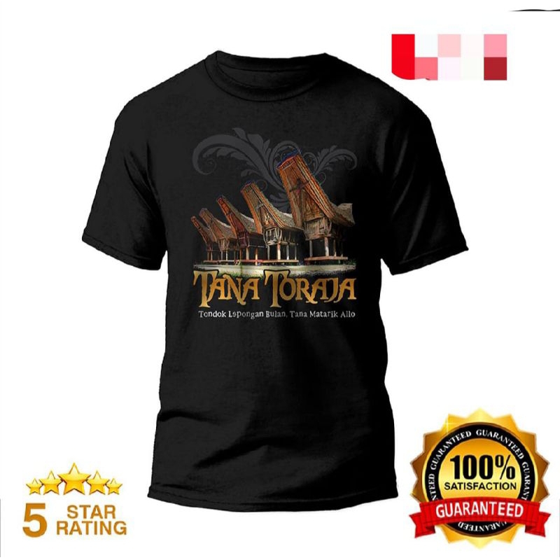 Jual KAOS TANA TORAJA CORAK RUMAH ADAT | Shopee Indonesia