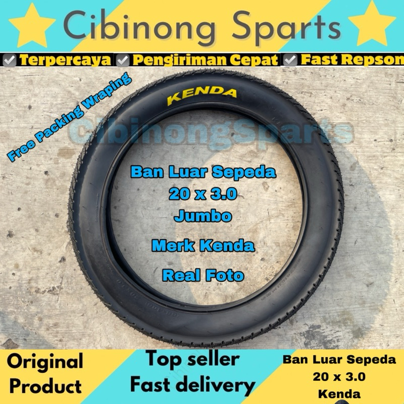 Jual Ban Luar Sepeda BMX 20 x 3.0 / 20 x 3.00 Kenda Ban Besar Ban Jumbo New Original | Shopee ...