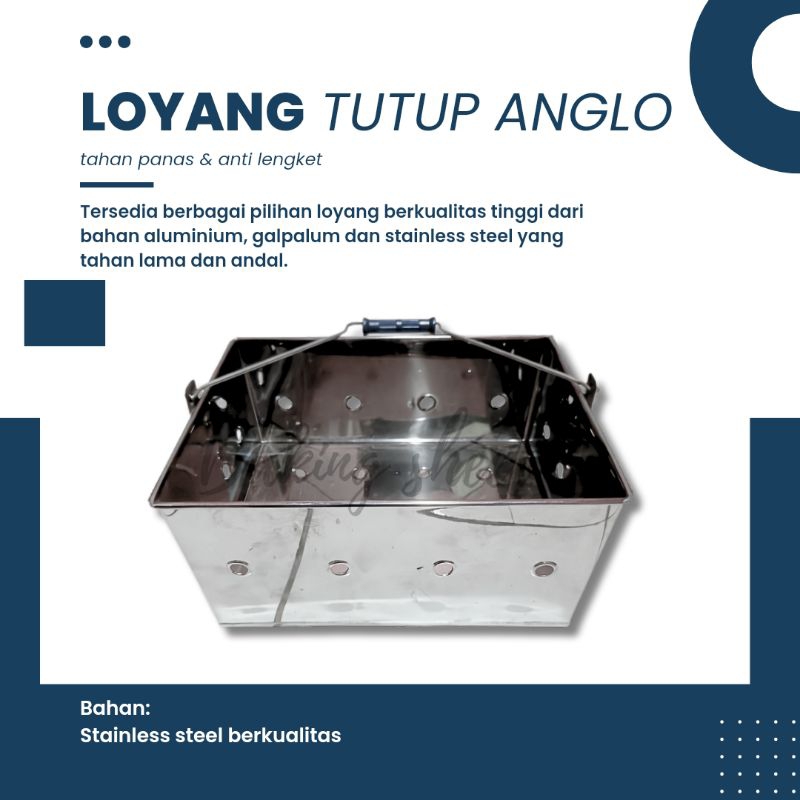 Jual cetakan tutup anglo wadah arang kue balok 20x29x15 - stainlees ...