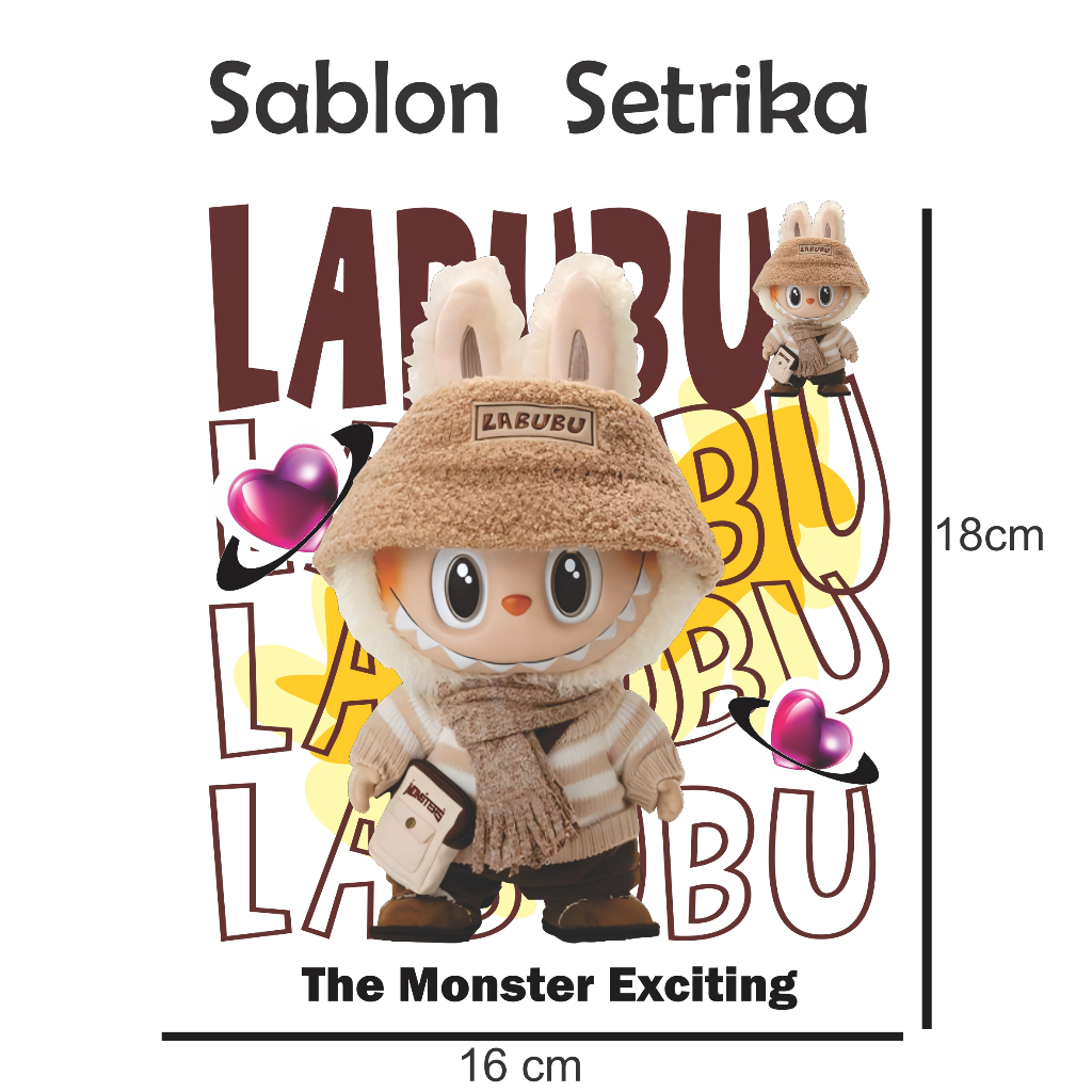 Jual Sablon Strika Baju Gambar Labubu Dtf | Shopee Indonesia
