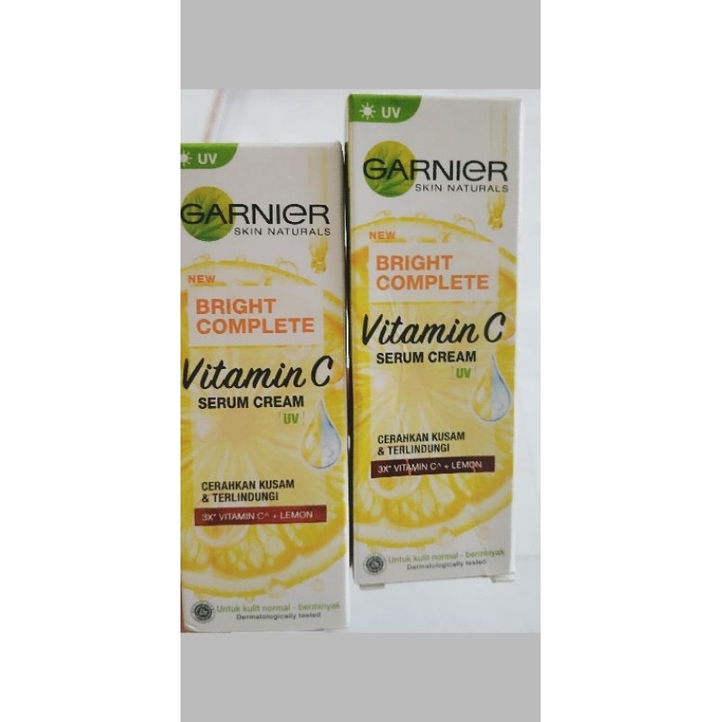 Jual Garnier Bright Complete Vitamin C serum cream UV | Shopee Indonesia